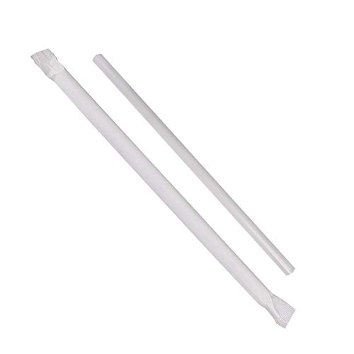Karat C9130 7.75" Giant Straws (8mm Diameter), Paper-Wrapped, Clear (Case of 7500)