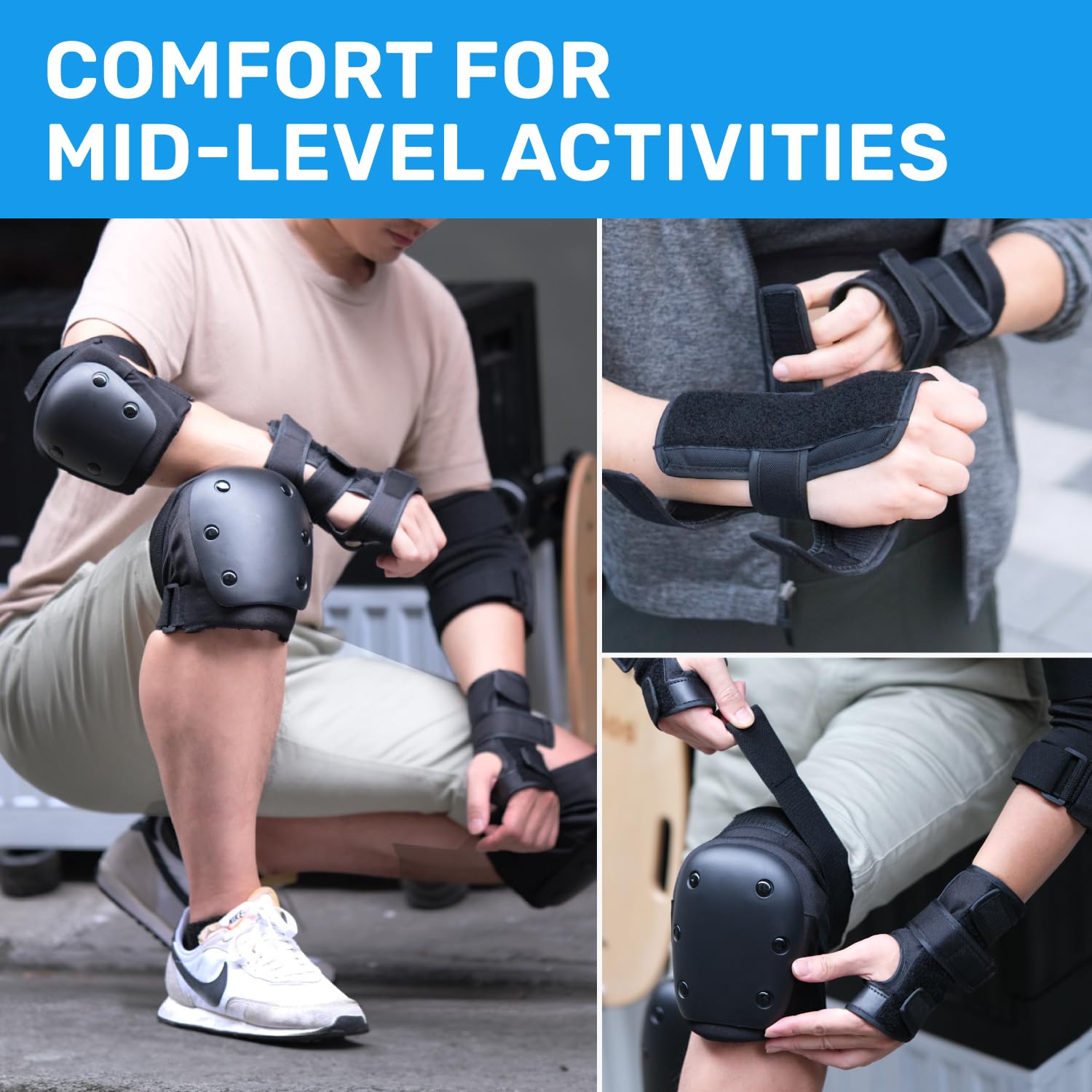 Elos Impact Wrist Guards for Skating Adult, Kids & Youth - Various Sizes, Comfy, Breathable & 3D Contouring - Ideal for Skateboard, Inline Skating, Rollerblade Men & Women (Wrist Guards, Small)