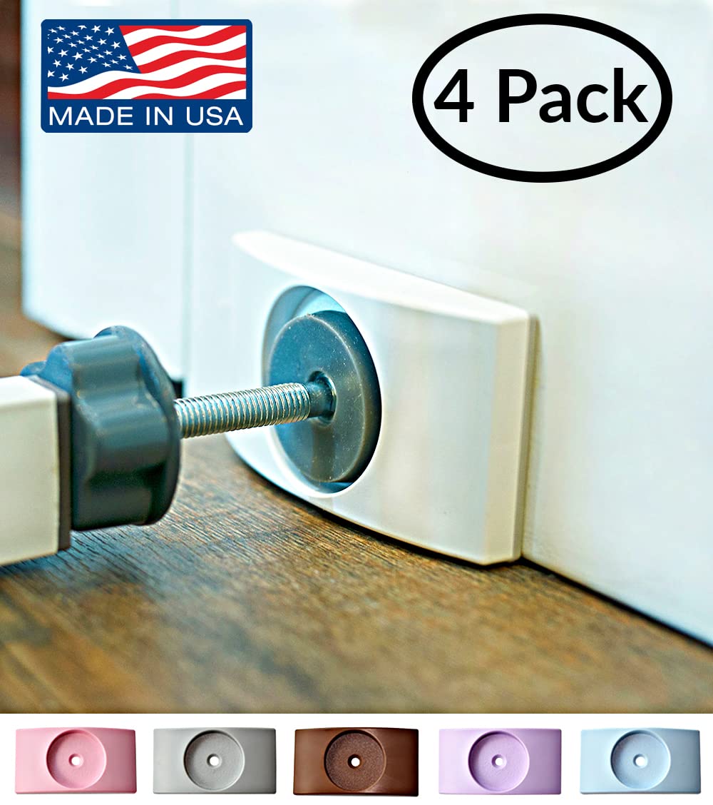 Wall Nanny - Dog Gate Wall Protector (Made in USA) Protects Walls and Doorways from Pet Gates - for Pressure Mounted Indoor Safety Baby Gates (4 Pack)