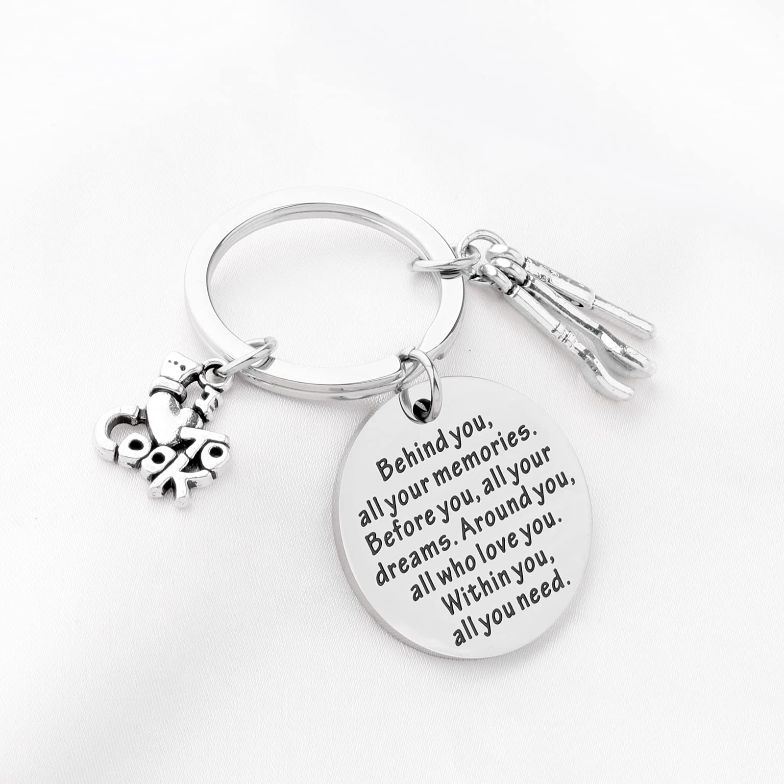 FEELMEM Future Chef Jewelry Behind You All Your Memories Keychain Cooking Lovers Gifts Cafeteria Worker Jewelry Culinary Student Gift Pastry Chef Graduation Gift (Chef-ky)
