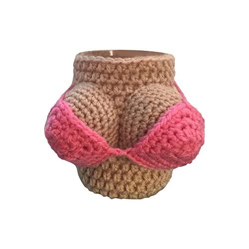 Insulated Can Cooler, Crochet Is Naughty, Suitable For Beer Bottles, Sodas, Sexy Bikini Tops