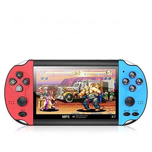 Handheld Game Console PSP Dual Joystick 4.3-inch high-Definition Screen Retro Nostalgic Handheld ENS GAB Arcade King of Fighters (Size : Red)