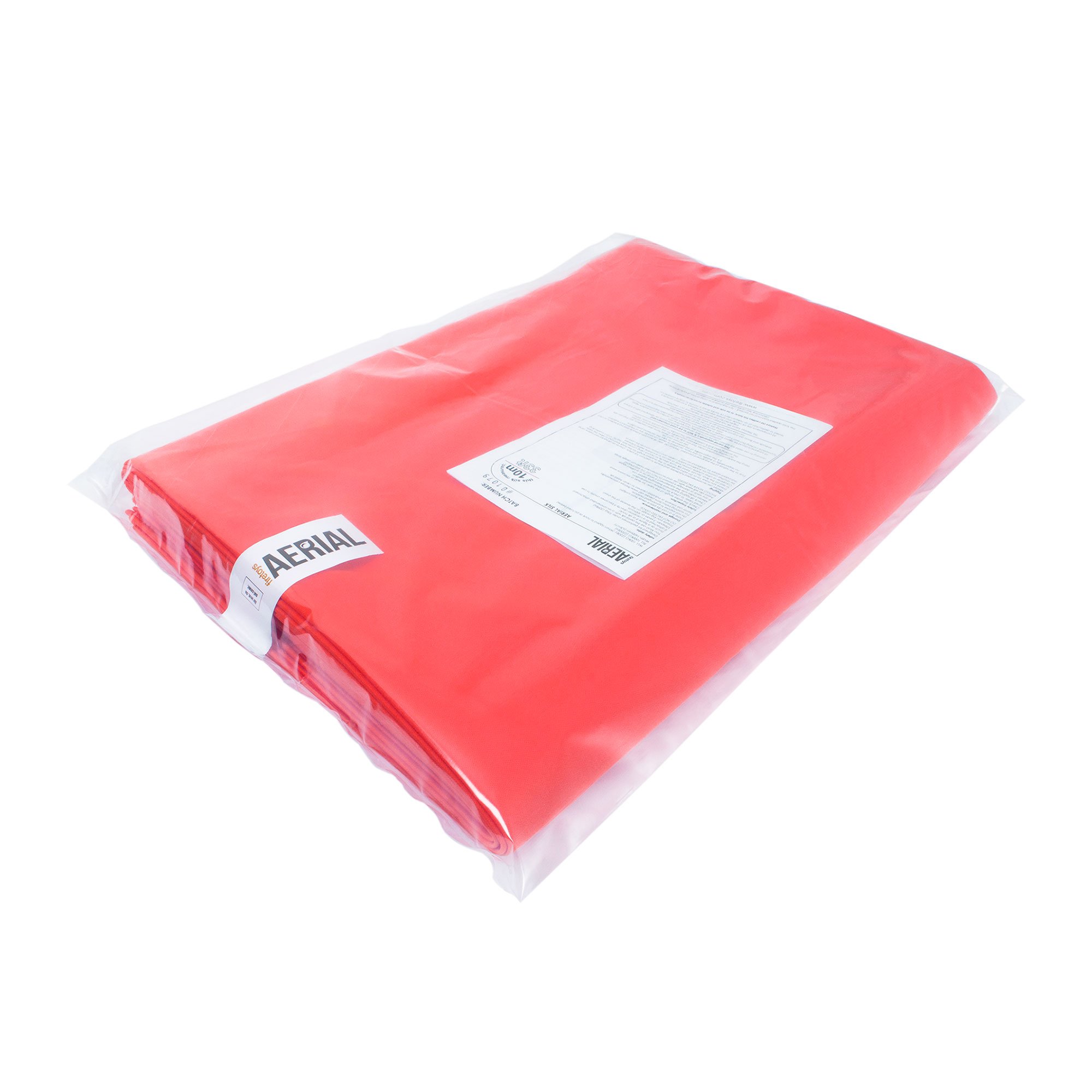 Firetoys Professional Aerial Silks Fabric/Tissues, Medium Stretch Silk WLL 128kg (Red, 12 Metre)