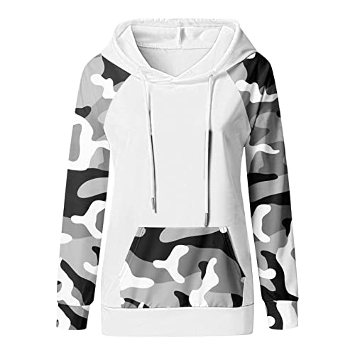 Winnerlion Women's Hoodies Sweatshirts for Women Casual Long Sleeve Hooded Drawstring Pullover Tops with Pocket (Gray, XL)