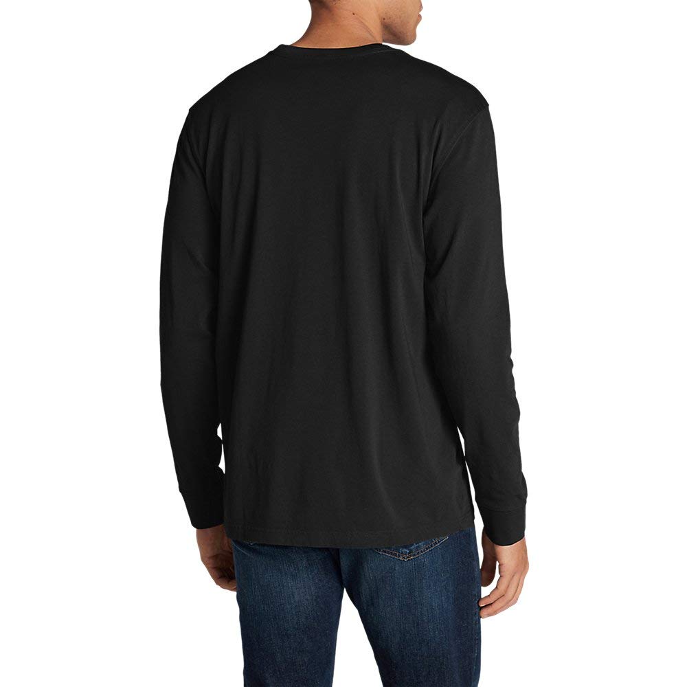 Eddie Bauer Men's Legend Wash Long-Sleeve T-Shirt - Classic Fit, Black Regular X