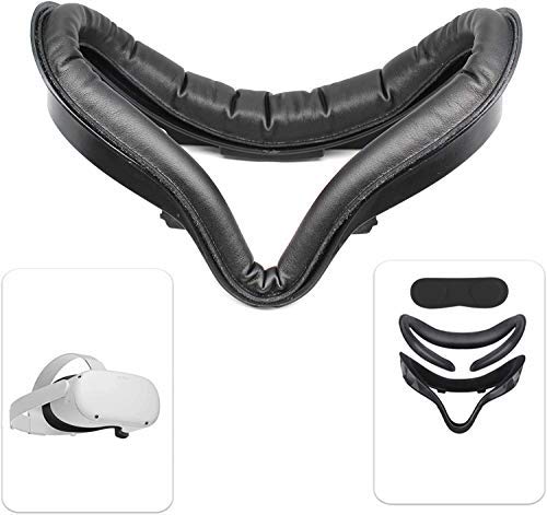 Esimen Oculus Quest 2 Facial Interface Bracket, PU Leather Foam Face Pad for Oculus Quest 2 Accessories (Black)