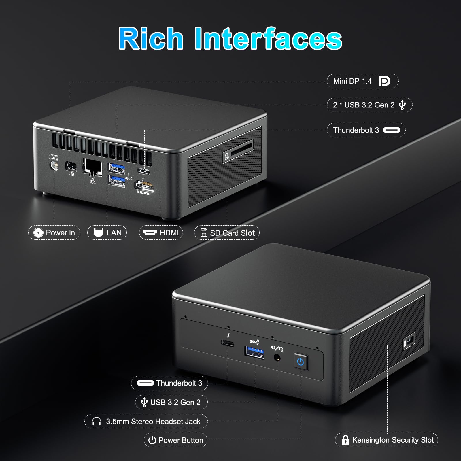 Intel NUC 11 NUC11PAHi5 Panther Canyon Mini PC,Intel Core i5-1135G7 4-Core, 2.4–4.2 GHz Turbo,8 Thread, 8MB Cache,Kingston 16GB RAM, Kingston 256GB PCIe SSD, 28W Intel Iris X Graphics, Win 11 Pro