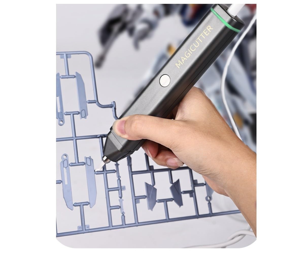 Portable Ultrasonic Cutter for Leather 3D Printing Plastic DIY 30W 40KHz, with 40pcs Replacement Knife and Fixtures
