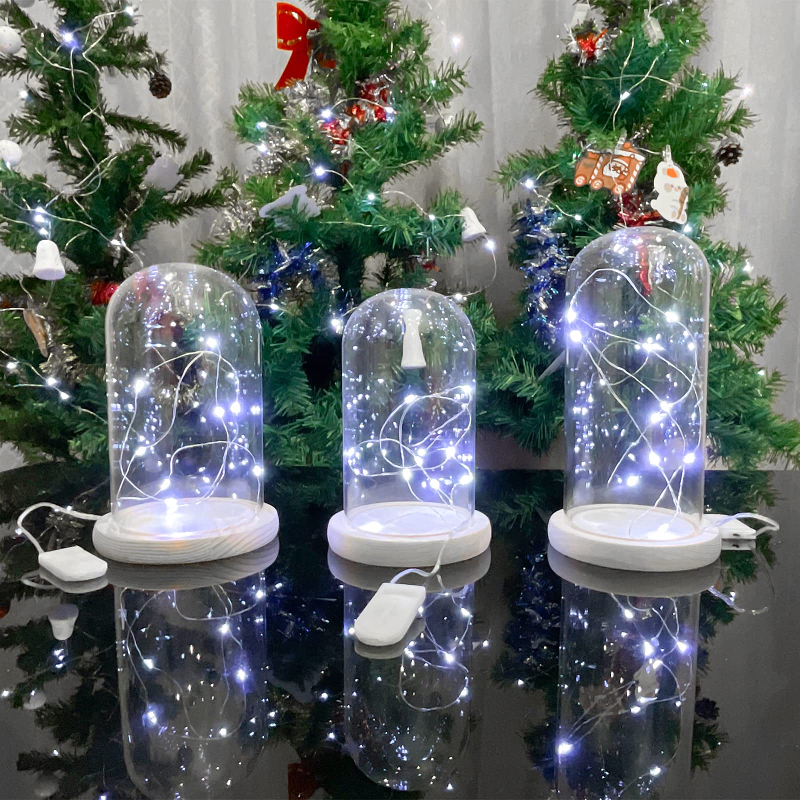 Etinga 10 Pack Fairy Lights Battery Operated String Lights, 10 LED on 3.3ft Silvery Copper Wire,for Flowers Gift Box Wedding Party Christmas Decoration (10 Pack, Cool white)