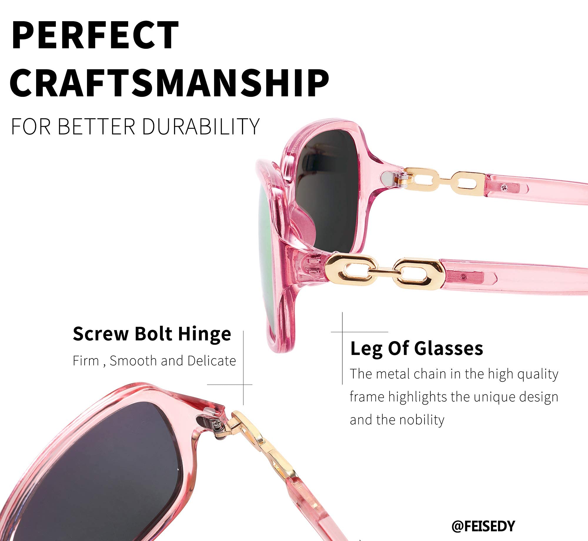 FEISEDY Vintage Womens Polarized Sunglasses UV400 Wrap Around Fashion Shades B2526 (Pink Mirrored, 56)