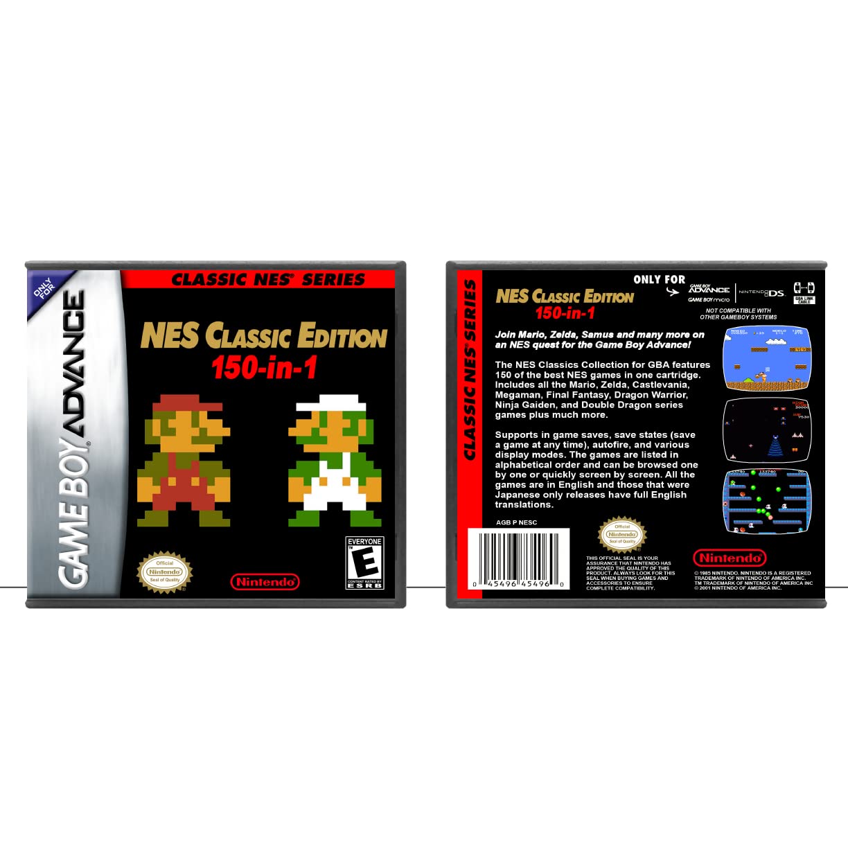 NES Classic Edition 150-in-1 | (GBA) Game Boy Advance - Game Case Only - No Game