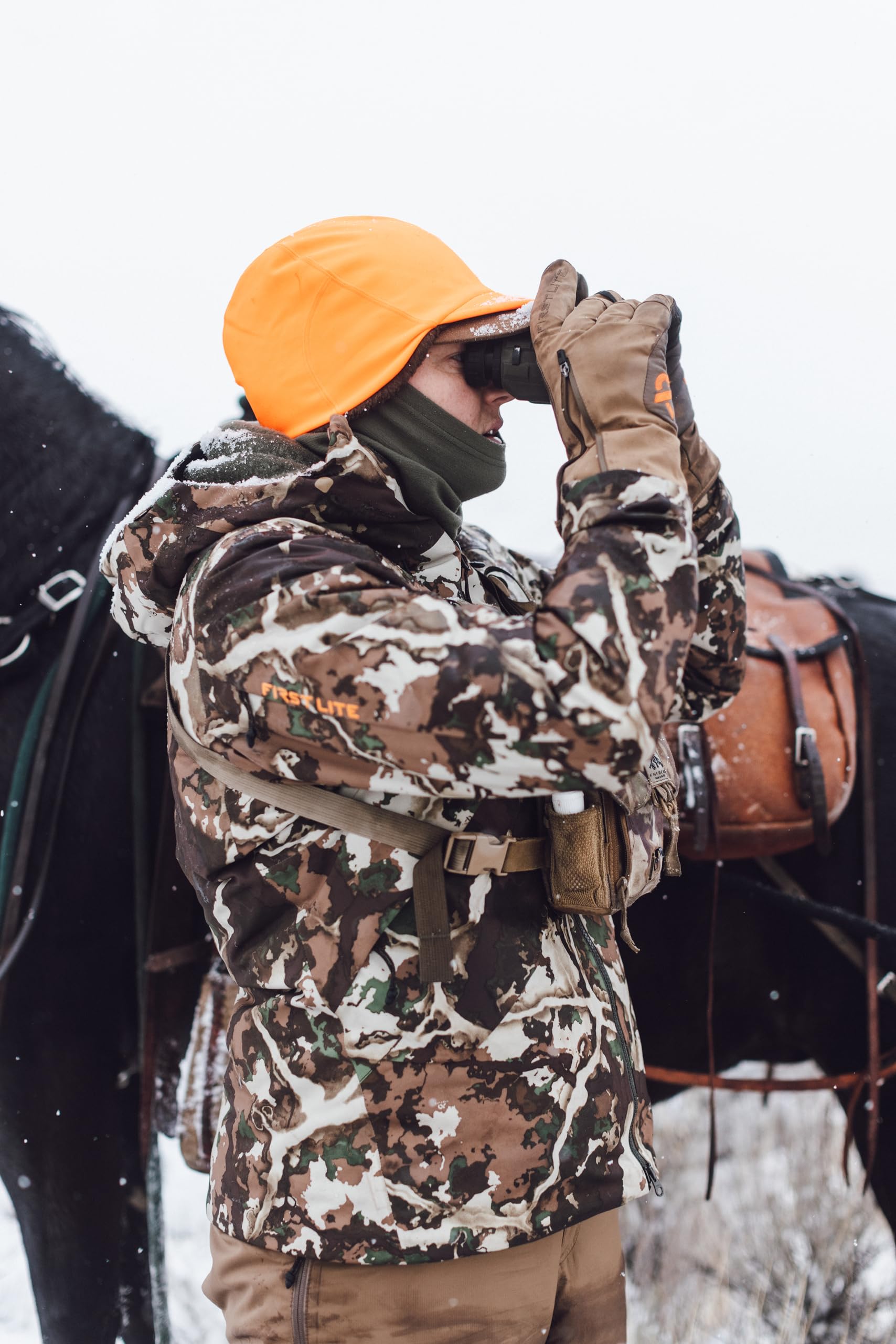 First Lite Midweight Merino Wool Neck Gaiter - Warm Hunting Face Mask - Conifer - One Size