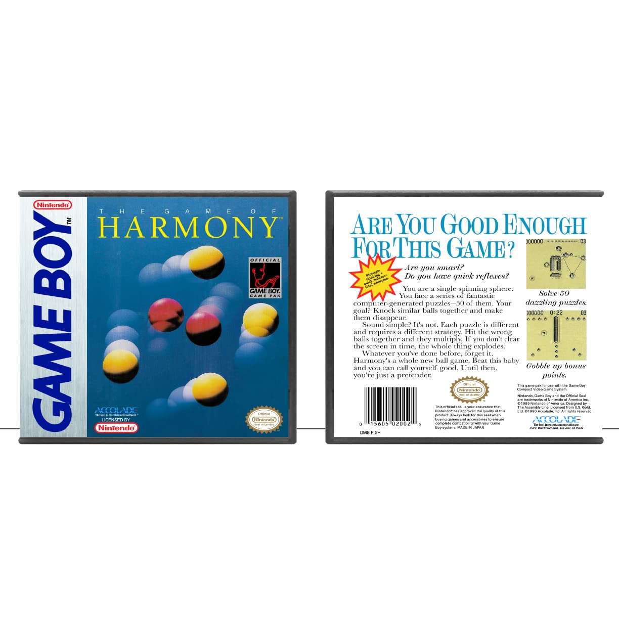 Game of Harmony | (GB) Game Boy - Game Case Only - No Game