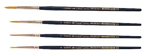 Faber Castell Round Synthetic Hair Paint Brush - Set of 4