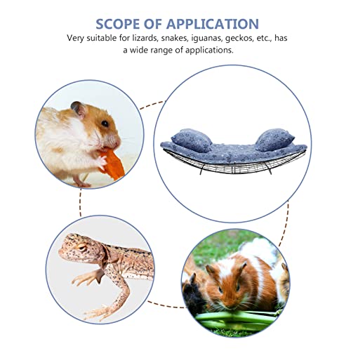 NUOBESTY Bearded Dragon Bed Reptile Hammock Cotton Lizard Cushion Pet Mat Hermit Crab Climbing Toys Tank Accessories for Habitats