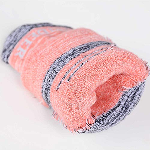 FEIDEER Hiking Socks Walking Socks For Women, 5 Pairs Outdoor Recreation Socks Moisture Wicking Crew Socks (Purple/Red/Pink/Orange/Blue)