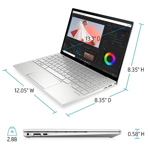 HP Envy 13 Laptop, Intel 4-Core i5-1135G7, 13.3" FHD IPS Display, Intel Iris Xe Graphics, 8GB DDR4 1TB SSD, Backlit Keyboard, Fingerprint, Thunderbolt 4, Wi-Fi 6, Win11 Pro