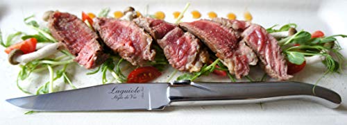 Laguiole Style de Vie Steak Knives, Luxury Line, 6 pieces, Fully Stainless Steel, in giftbox