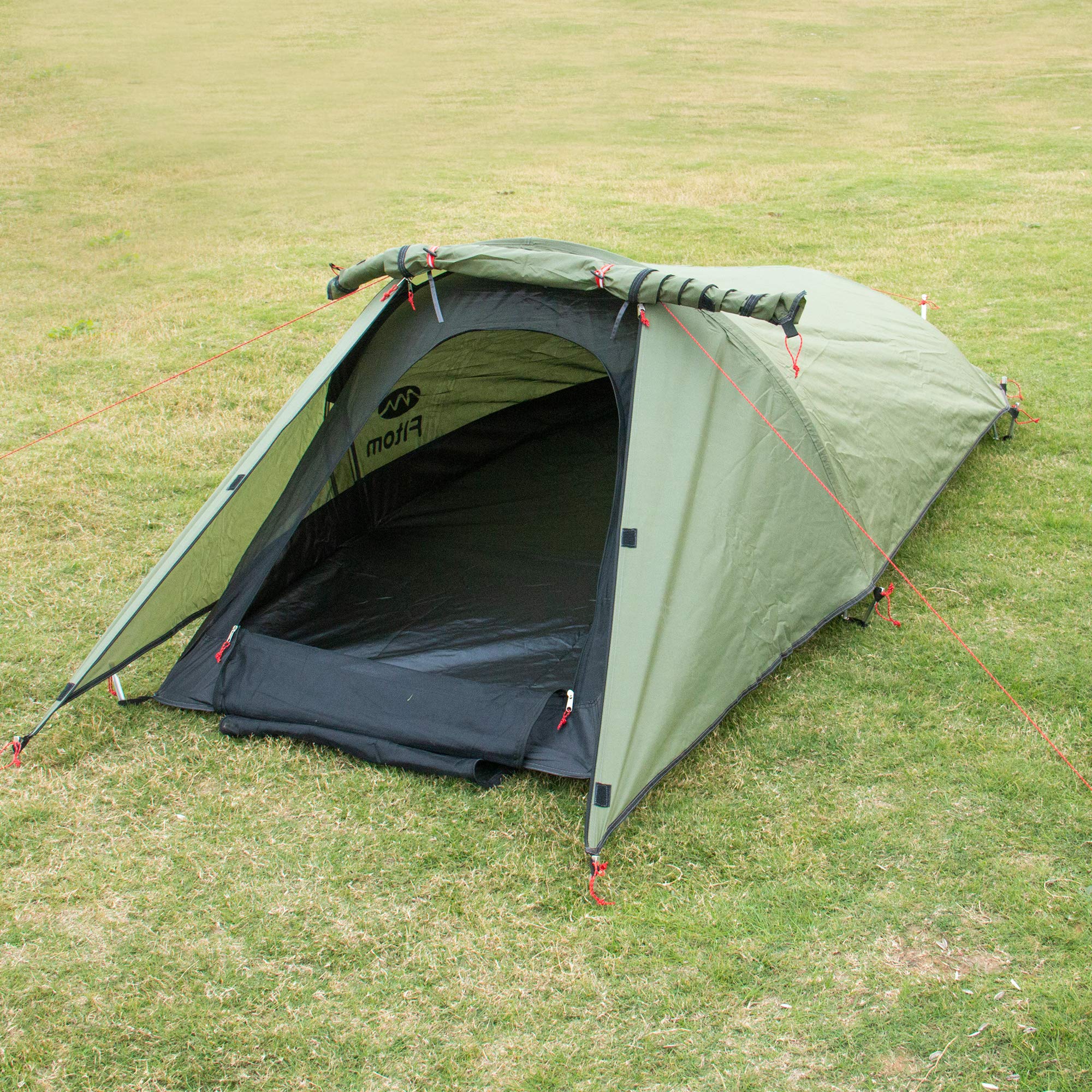 Fltom Single Person Camping Tent, One Person Lightweight Bivy Tent with Net Mesh for Hiking Mountaineering Backpacking Travel