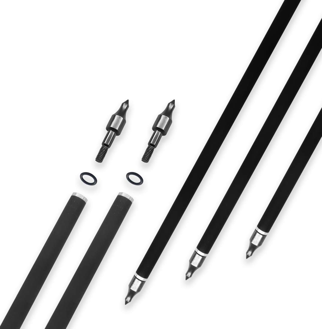 Feida 12 Packs Carbon Crossbow Bolts Arrows 20/22 Inches Hunting Arrows with Changeable Tips for Crossbow (22 Inches)