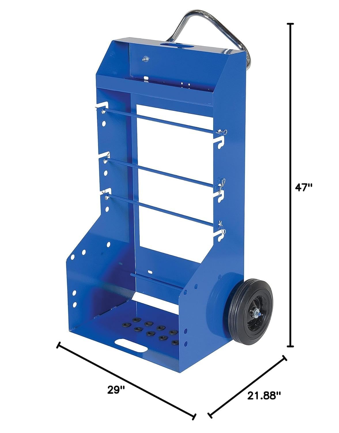 Vestil WIRE-D-WHK Portable Unit with Casters and Handle for Wire Reel Caddy, 21-7/8" Length, 29" Width, 47-5/16" Height