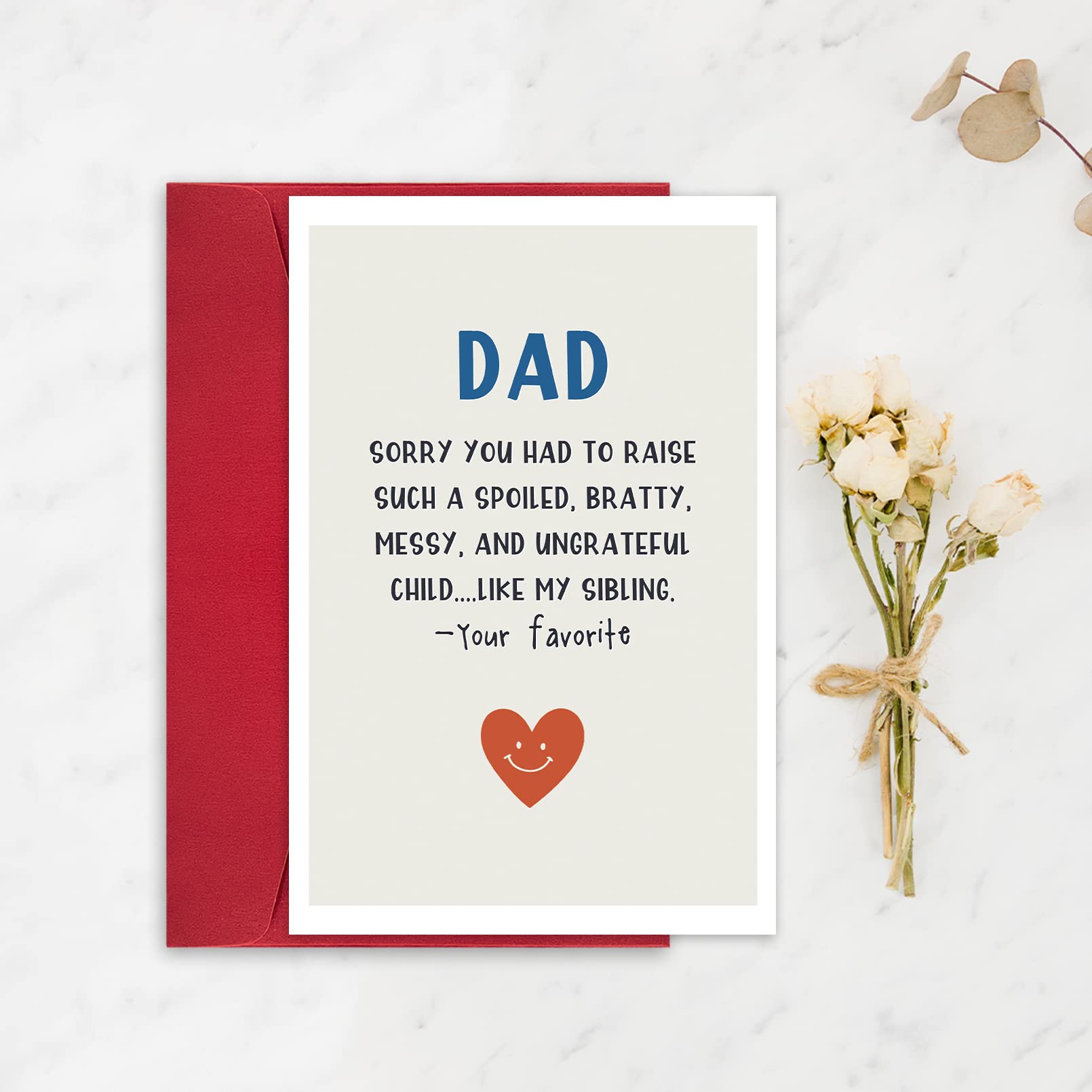 Ulbeelol Humorous Fathers Day Card, Funny Birthday Card for Dad, Hilarious Dad Card, Arrogant Fathers Day Card, Funny Card for Father