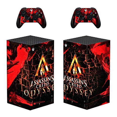 FELIPE SEIJI KUBA Protective Vinyl Skin Decal Cover for Xbox Series X Console Wrap Sticker Skins with Two Free Wireless Controller Decals Dark Killer