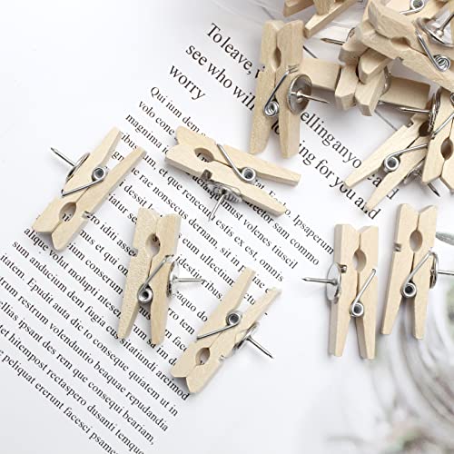 NUTJAM 20Pack Mini Clothespins, Mini Clothes Pins, Wooden Small Clothes Clips for Photos, Clothesline, Bag, Crafts, Art Wall, Pictures