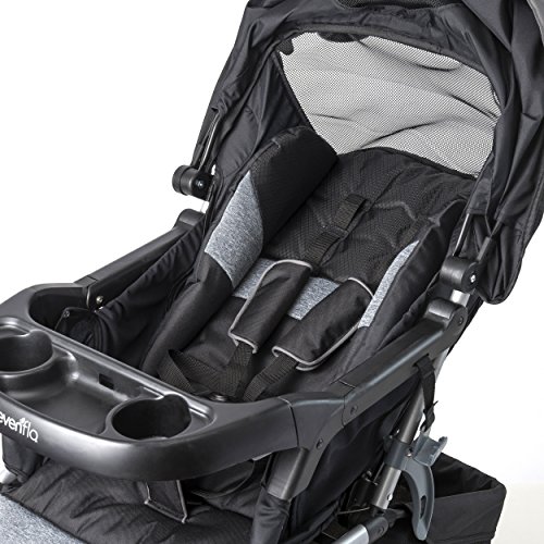 Evenflo Advanced SensorSafe Epic Travel System with LiteMax Infant Car Seat, Jet