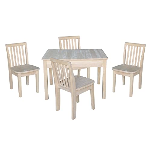 International Concepts Table With 2 Mission Juvenile Chairs, Rich Mocha