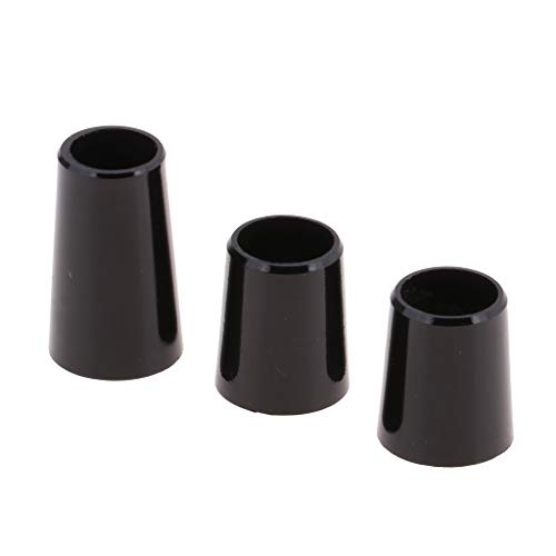 Esquirla 5Pcs/Set Golf Woods Shaft Ferrules End Caps Cover Replacement Spare Shaft Sleeve for Irons/Woods Shaft, Black, 0.370