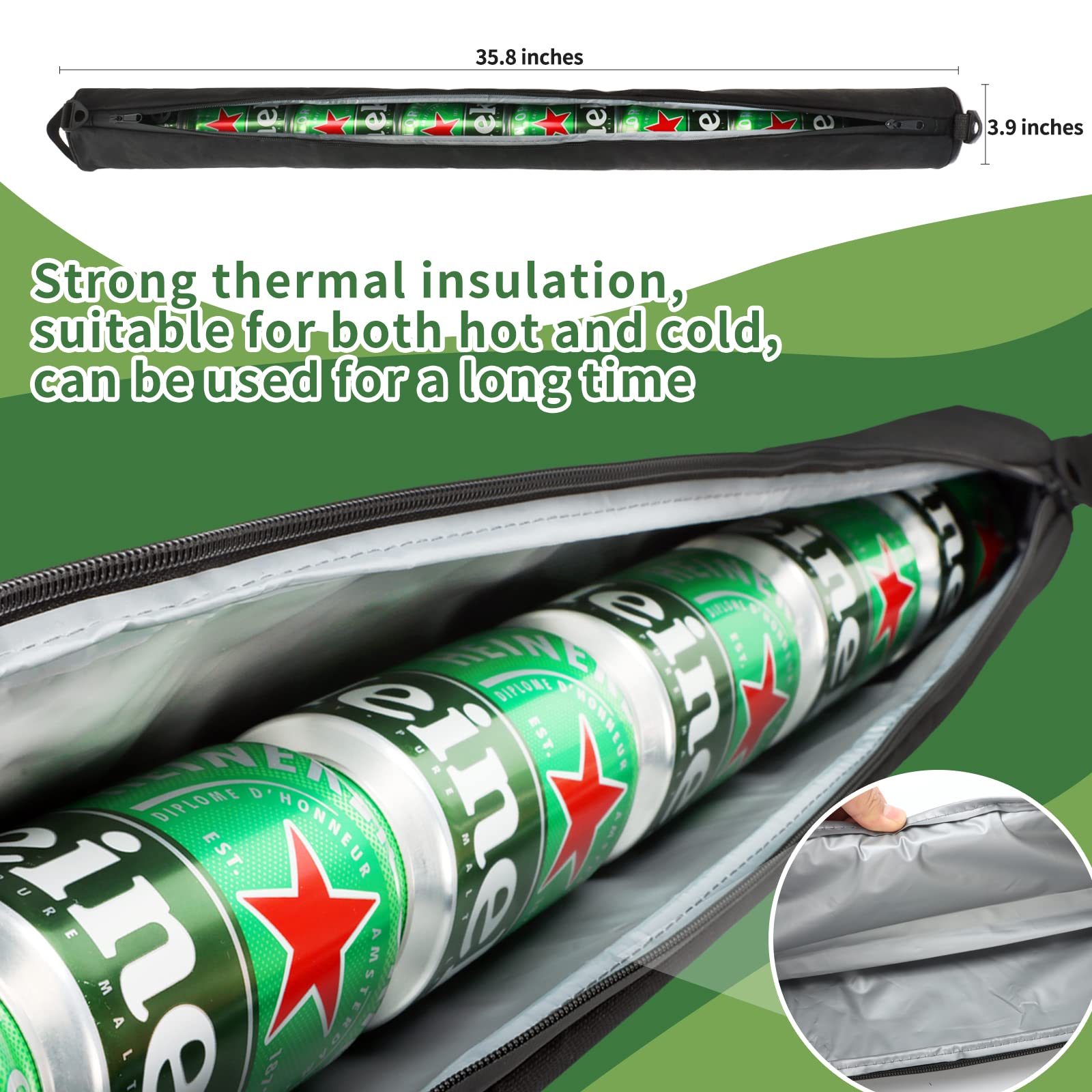 Golf Sleeve Cooler, Stores Up to 7 Cans Discreetly in Your Golf Bag, Keeps Beverages Ice Cold While Playing Golf, Fits Most Golf Bags Styles and Types, Good Gifts for Boyfriend and Dad