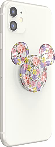 PopSockets Phone Grip with Expanding Kickstand, PopSockets for Phone, Disney, Mickey Earridescent - Cascading Flowers