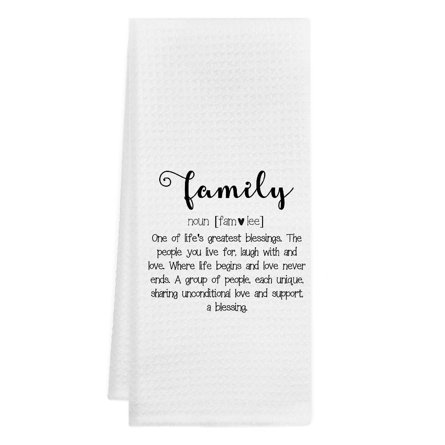 GICHUGI Family Definition Kitchen Towels 16x24, Best Housewarming Gifts for New Home, Ideas, for Family