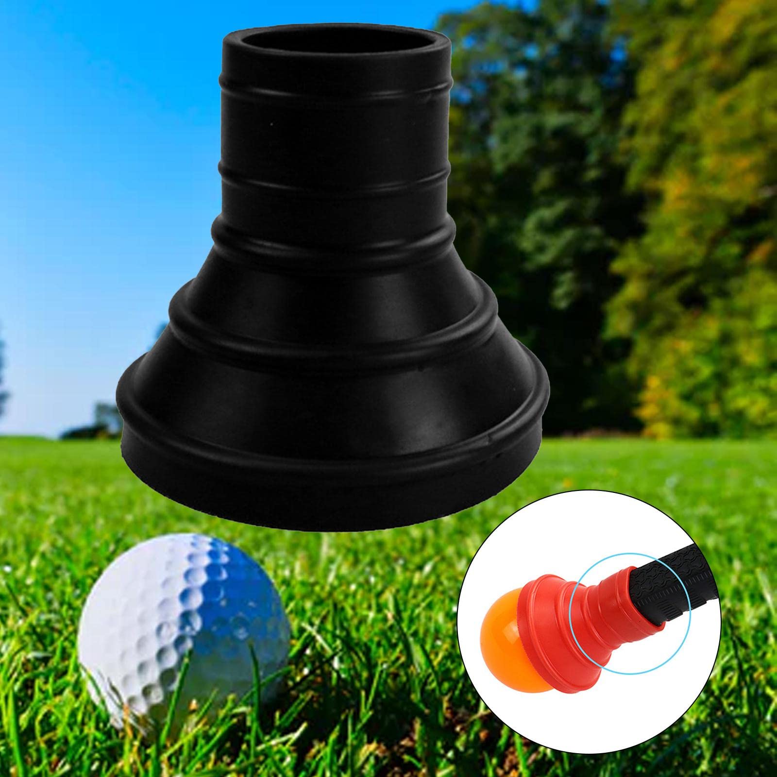 Harilla Golf Ball Pick up, Retriever, Portable, Suction Cup, Grabber, Rubber,Professional Saver, Picker for Training Putter Grip Golfer, Black