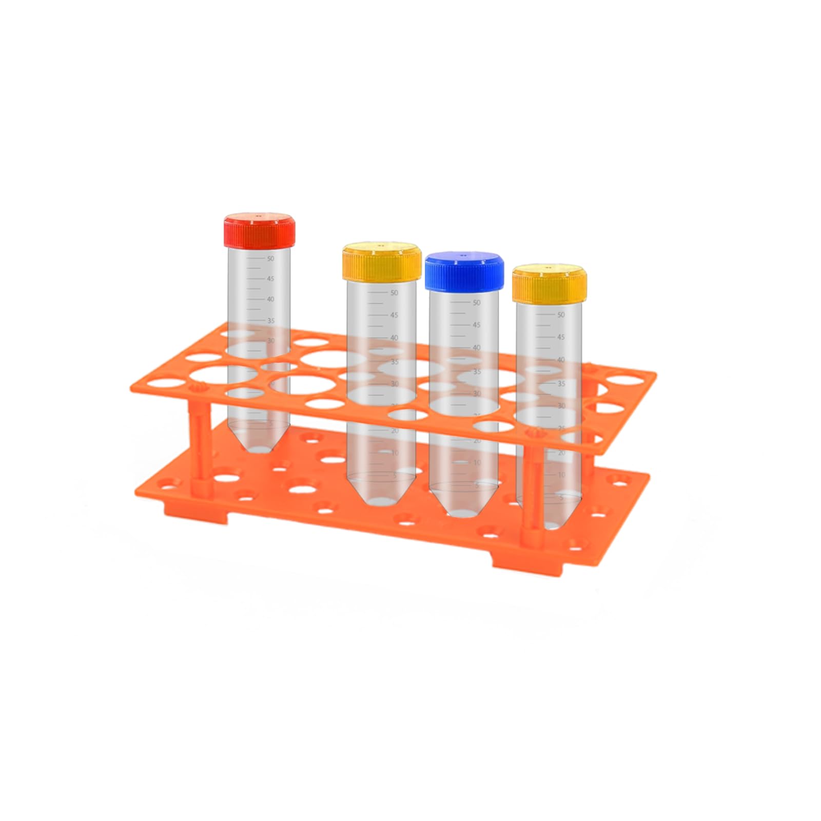 LSVERDE 3 Pack Test Tube Rack Centrifuge Tube Holder for 10ml/15ml/50ml, Detachable Plastic Stand 128 Well