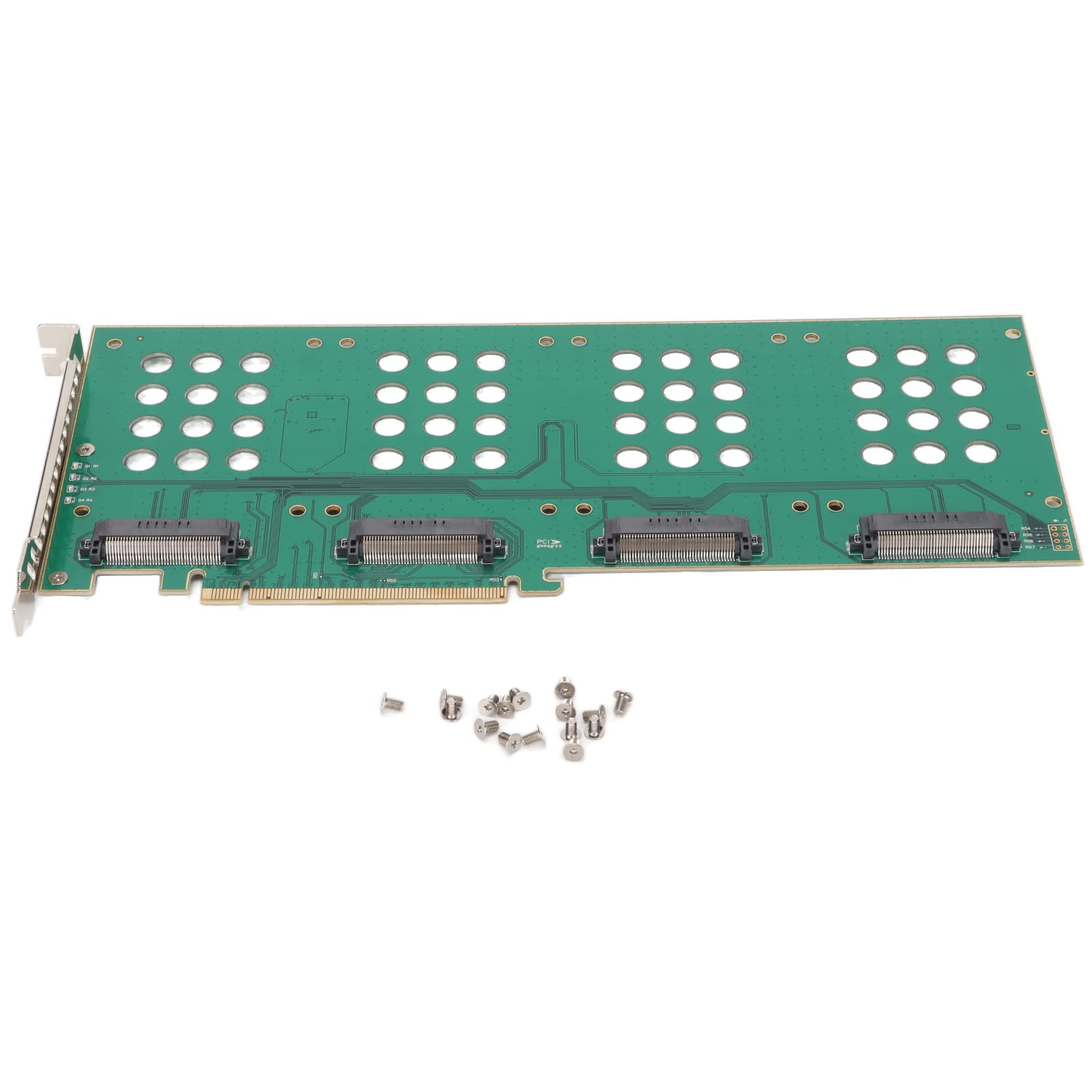 X16 Disk Array Extension, Drive Free Easy to Install Portable Nvme Pcie Card for 2.5in U.2 NVMe SSD‑SFF‑8639 PCIe Adapter