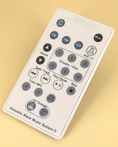 Replacement Remote Control for Bose AWR1R2 AWR1R3 AWR1W3 AWR113 AWR131 AWR1W2 Wave Radio Audio System