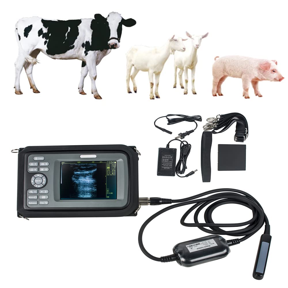 Veterinary Ultrasound Scanner HandScan V8 for Pregnancy Digital Veterinary Ultrasonic Scanner Machine with Convex Probe for Farm Animals Pet - US New Version