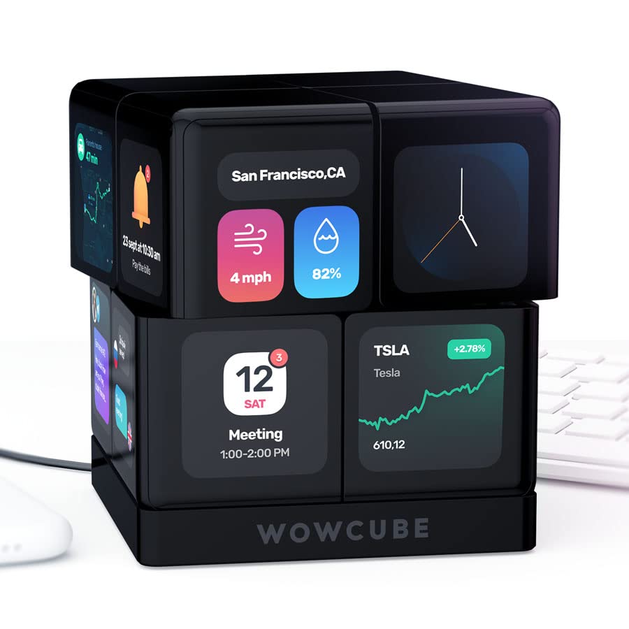 WOWCube System Black Edition - Puzzle Gaming Console, 40 Games and apps, STEM Certified