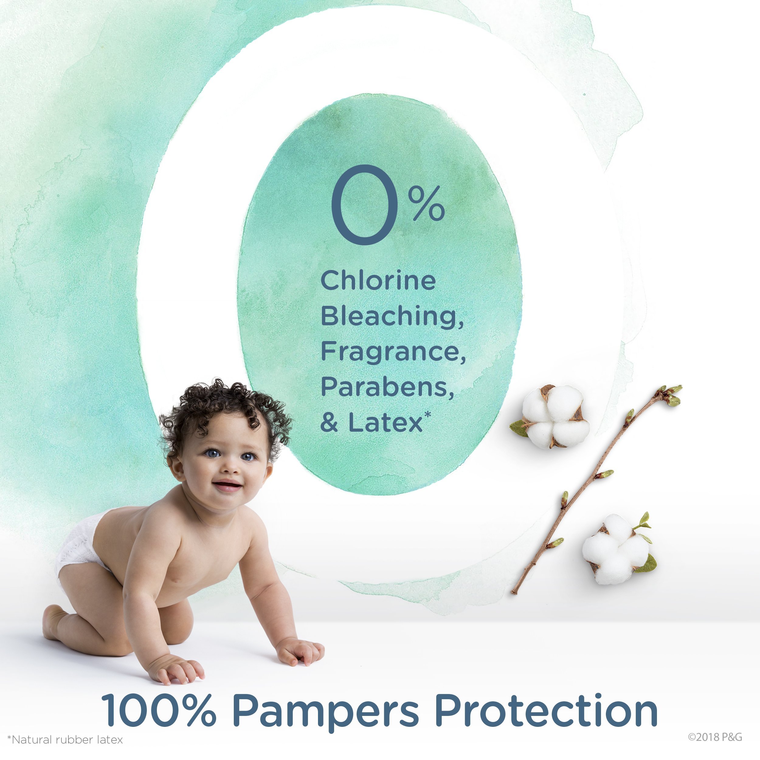 Diapers Newborn/Size 1 (8-14 lb), 108 Count - Pampers Pure Protection Disposable Baby Diapers, Hypoallergenic and Unscented Protection, Giant Pack (Old Version)