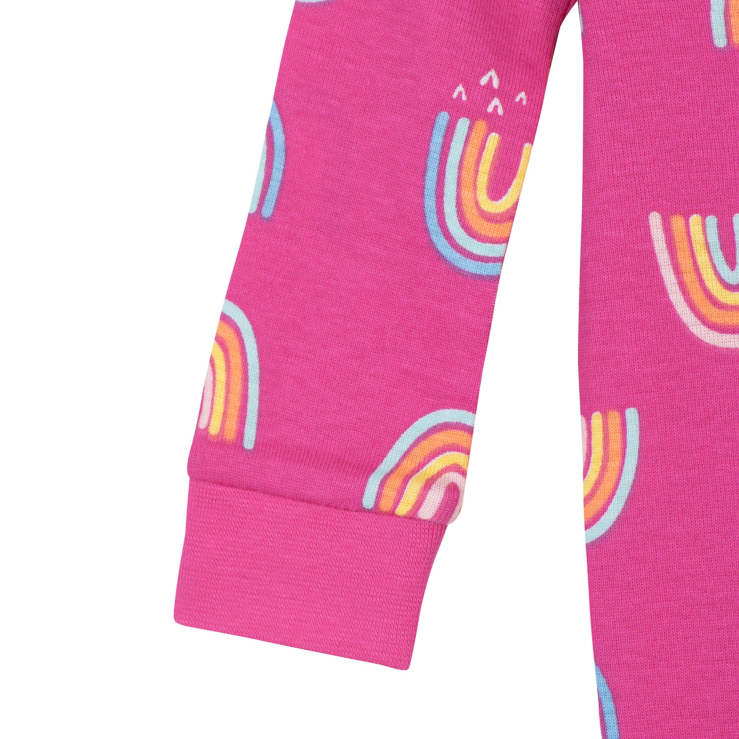 Gerber Baby Girls' 2-Pack Footed Pajamas, Rainbows Pink, 4T