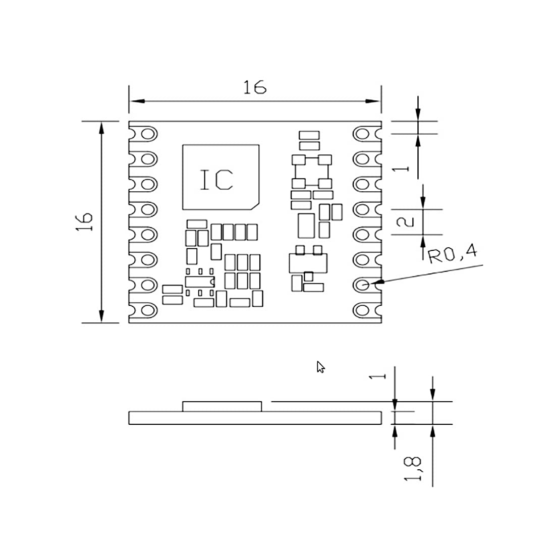 Lubeby Smart HopeRF Original sx1276 Based RF Module, LoRa1276 RFM95W 915Mhz Lora Ultra Long Range Transceiver (RFM95W (915MHz) * 2 PCS)