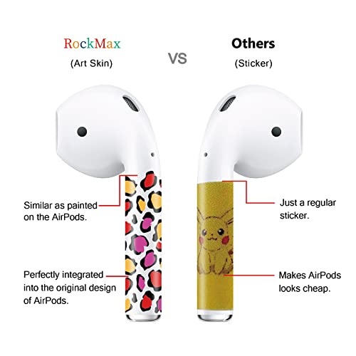 ROCKMAX Holographic Stickers for AirPods 2, Premium Butterfly AirPods Skins, New AirPods Wrap Skin with Built-in Applicator (245LS)