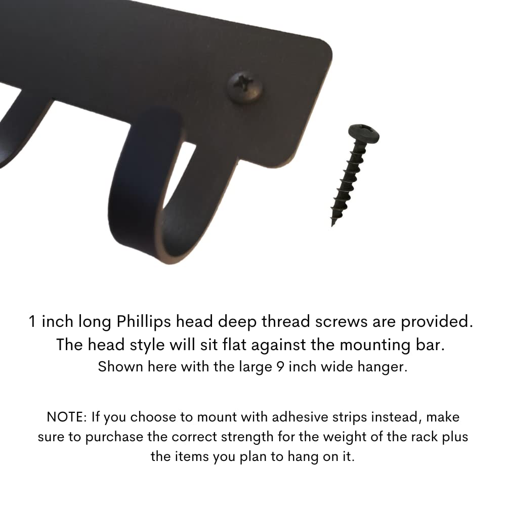 The Metal Peddler Poodle Natural Cut Key Holder Dog Leash Hanger for Wall - Large 9 inch Wide with 5 Hooks - Made in USA