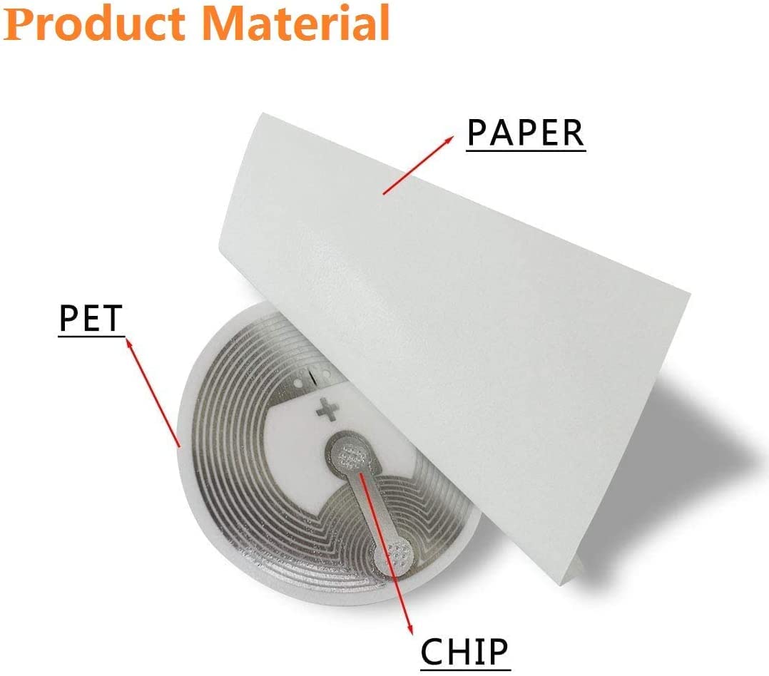NFC/QR Dual - NFC Tag Sticker with Unique configurable QR Code (20 Pieces)