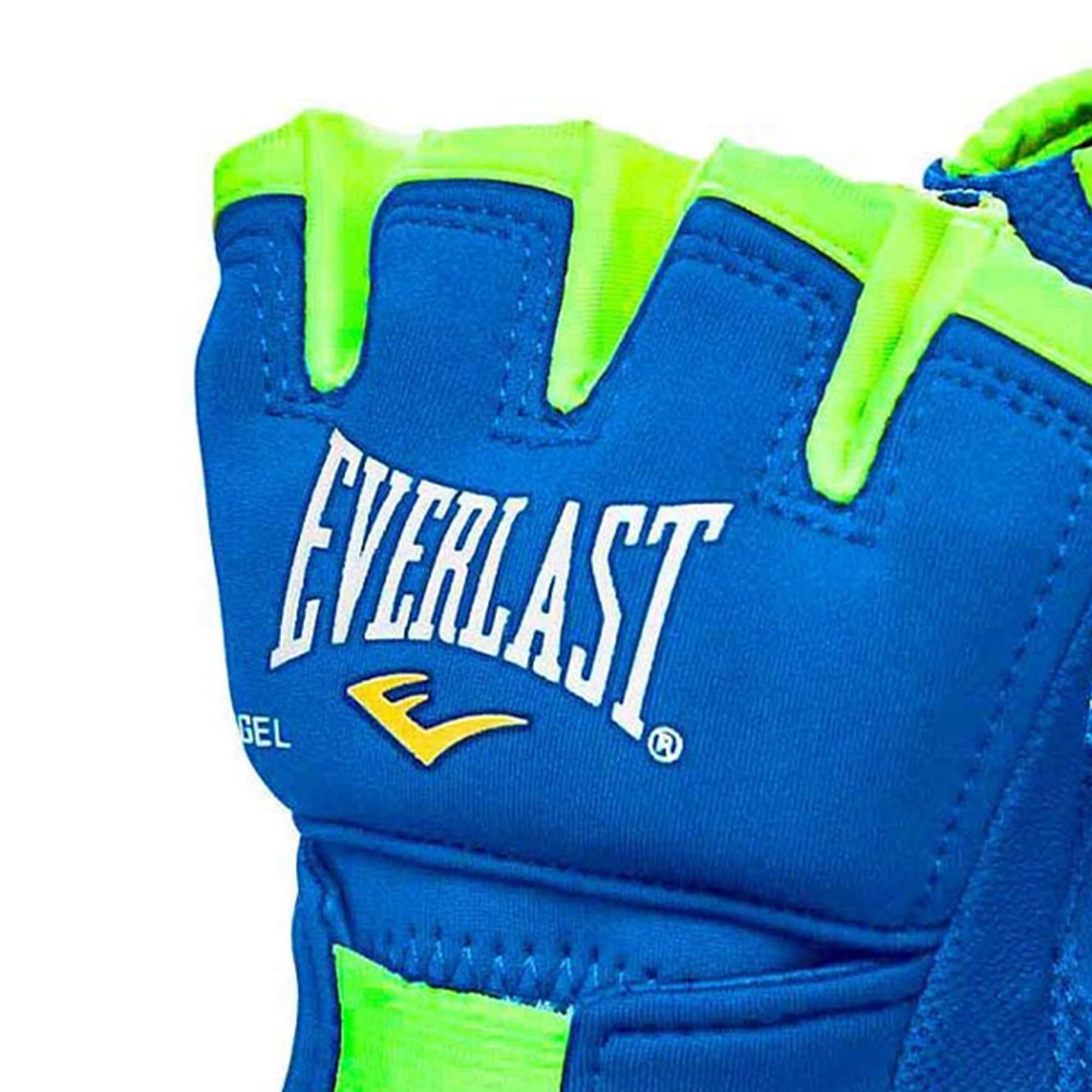 Everlast Prime EverGel Foam Padding Wrist Support Hand Wraps Gloves Size Extra Large, Blue and Green