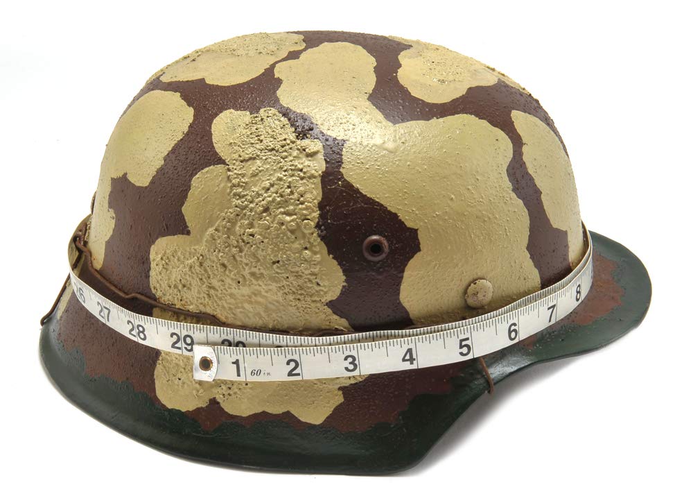 German WW2 M35 Afrika Korps Wehrmacht Helmet Textured Brown Tan Camouflage with Wire 1138WWS