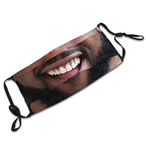 Funny Black Beard Style Cloth Face Mask With Filter Pocket Washable Face Bandanas Balaclava Reusable Fabric Protection