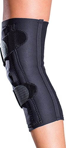 DonJoy Lateral J Patella Knee Support Brace with Hinge: Drytex, Left Leg, Large